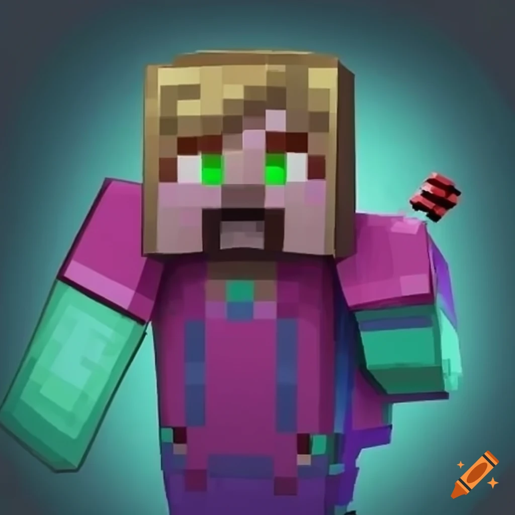 True minecraft hero on Craiyon