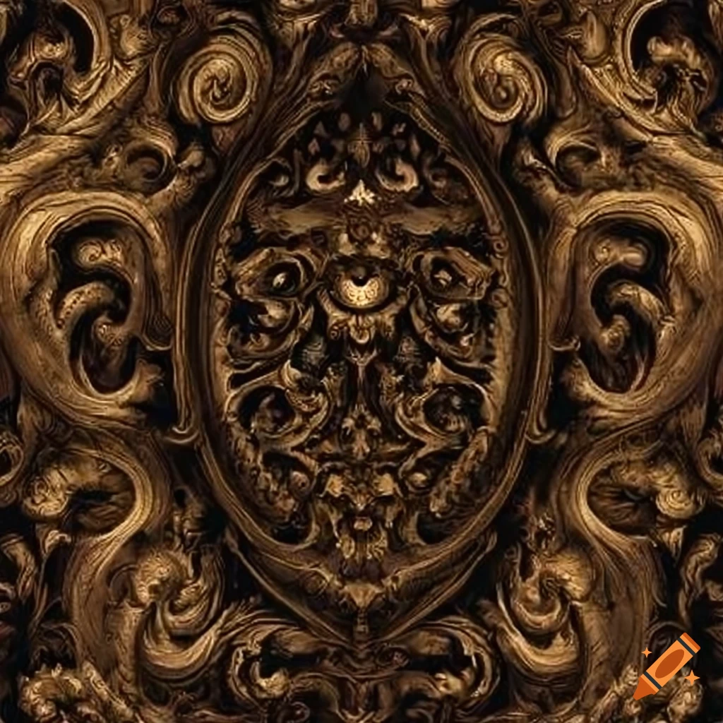 Detailed baroque 2d texture