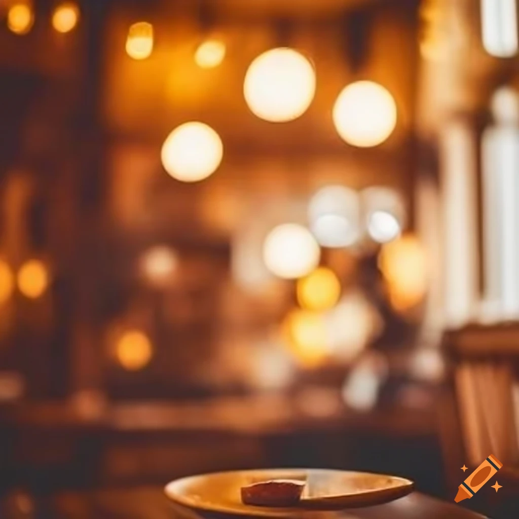 A cozy cafe with warm lighting and vintage decor