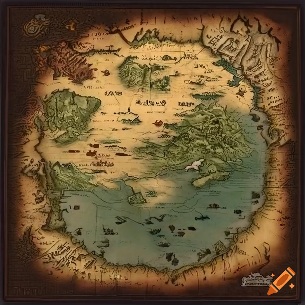 Map of tolkien's middle earth by mike schley on Craiyon