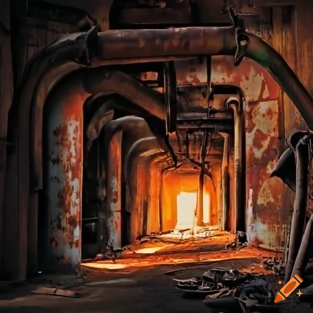 Rusted factory on Craiyon