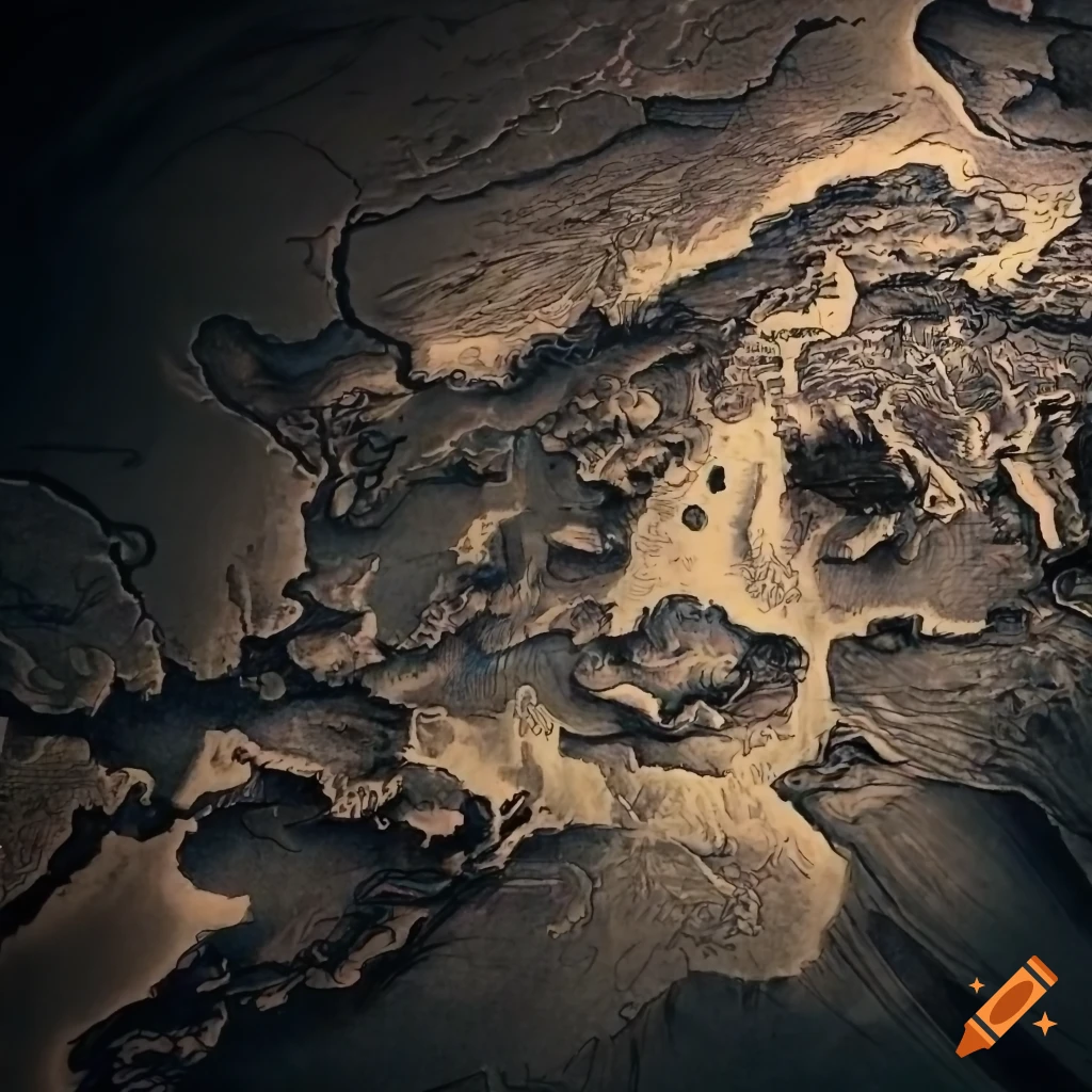 Map drawing in progress, waypoints on Craiyon