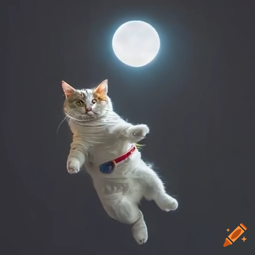 A cat astronaut dancing on the moon on Craiyon