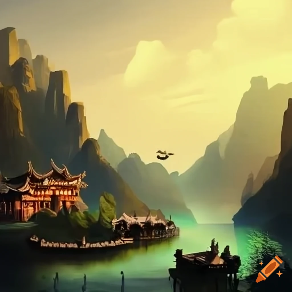 Ancient Chinese scenery on Craiyon