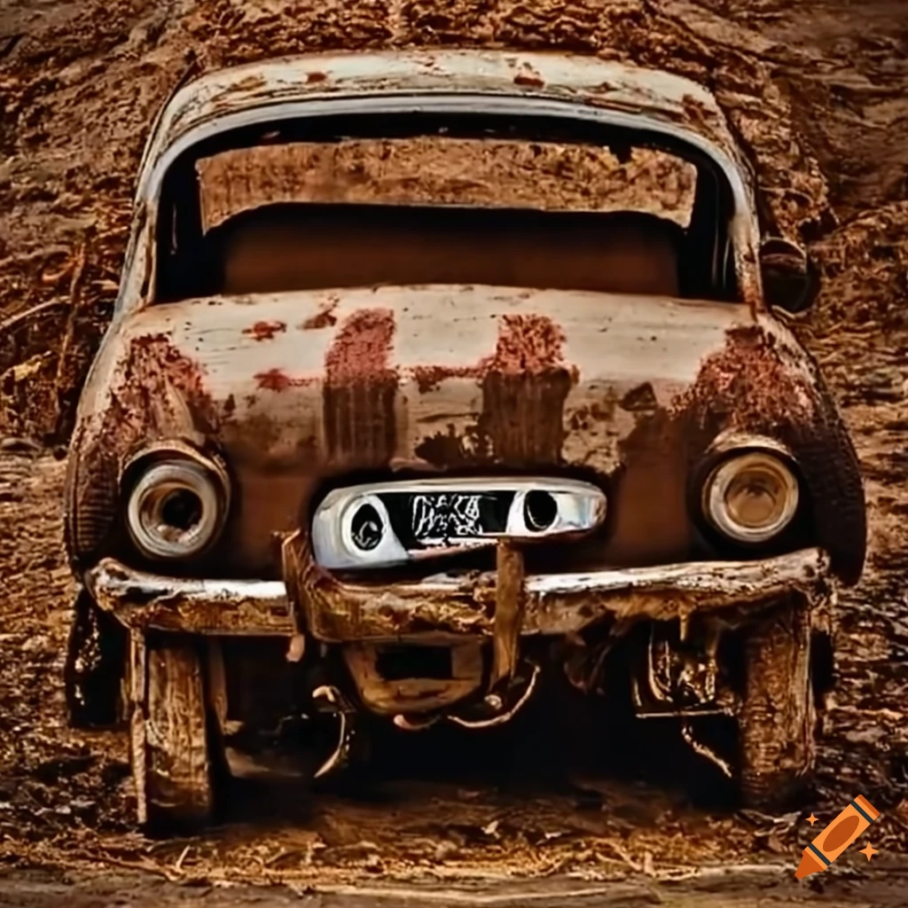 A car made of dirt on Craiyon