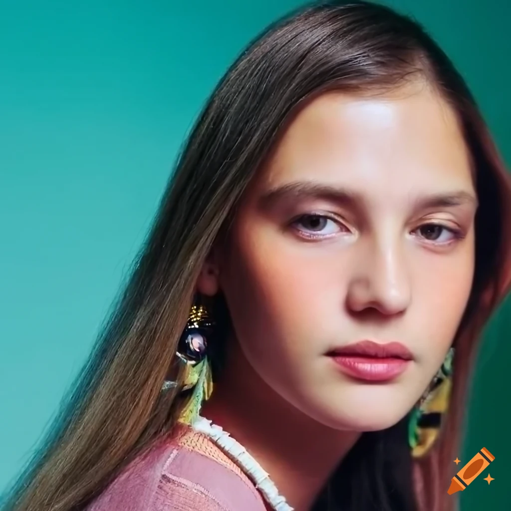 Portrait of an exotic, high fashion, young MODEL, extravagant, attitude ...