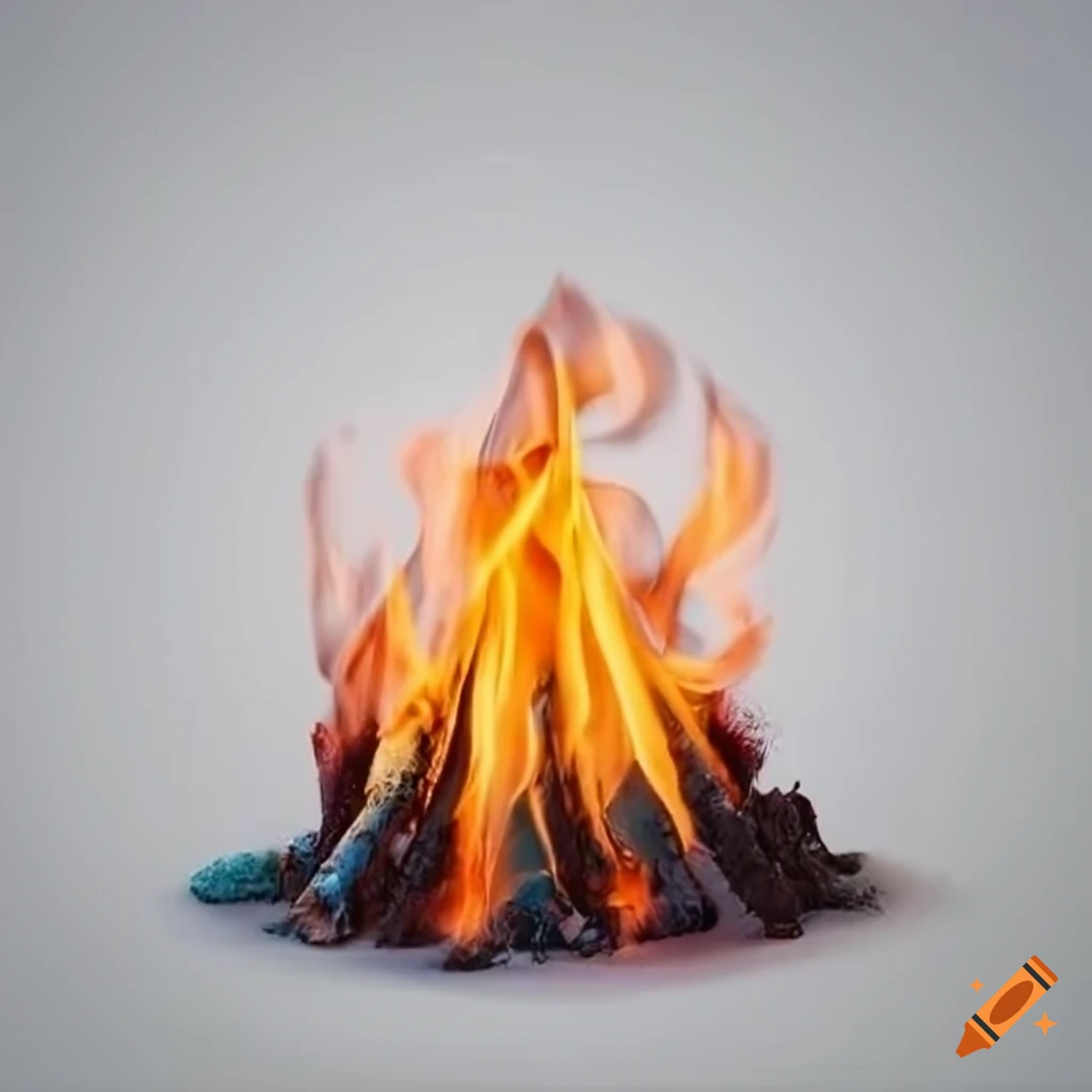 Campfire White Background