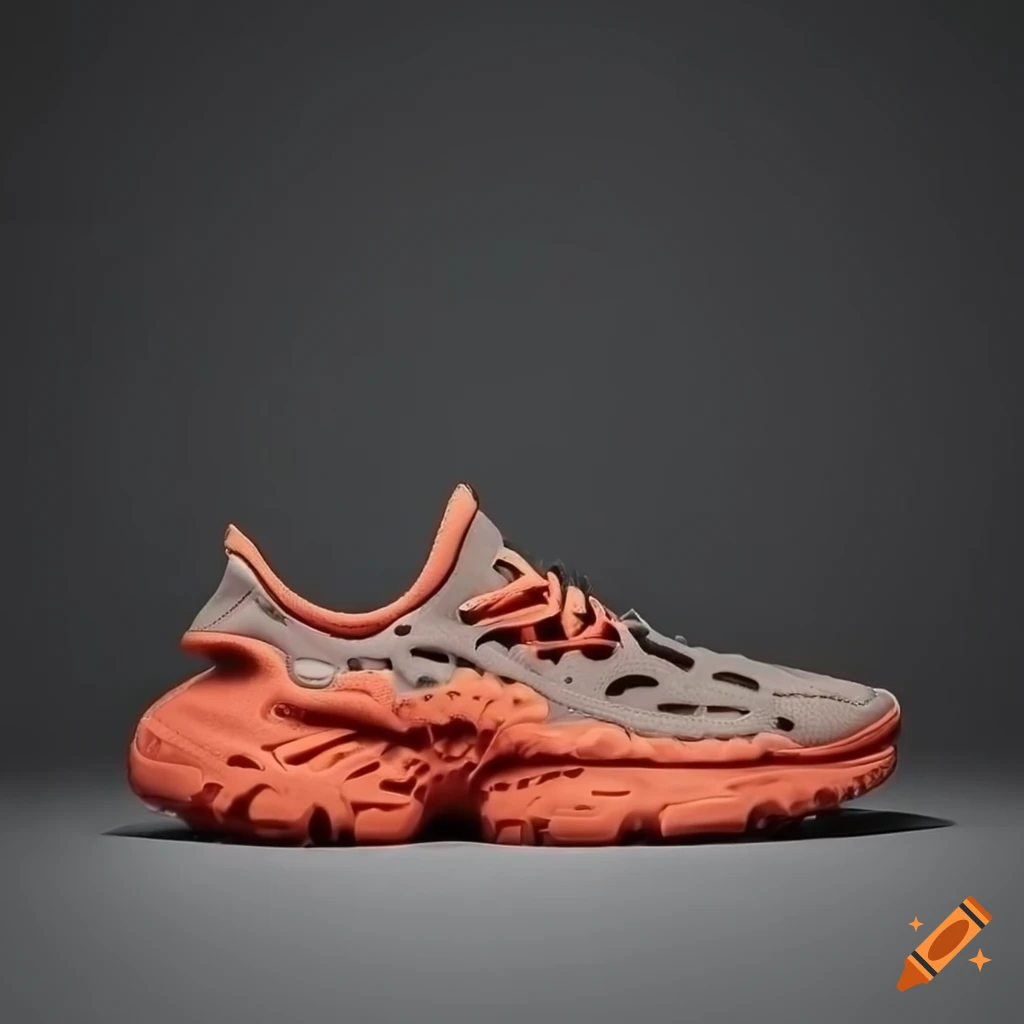 Side view. big lava rock yeezy chunky runner shoe collaboration with ...