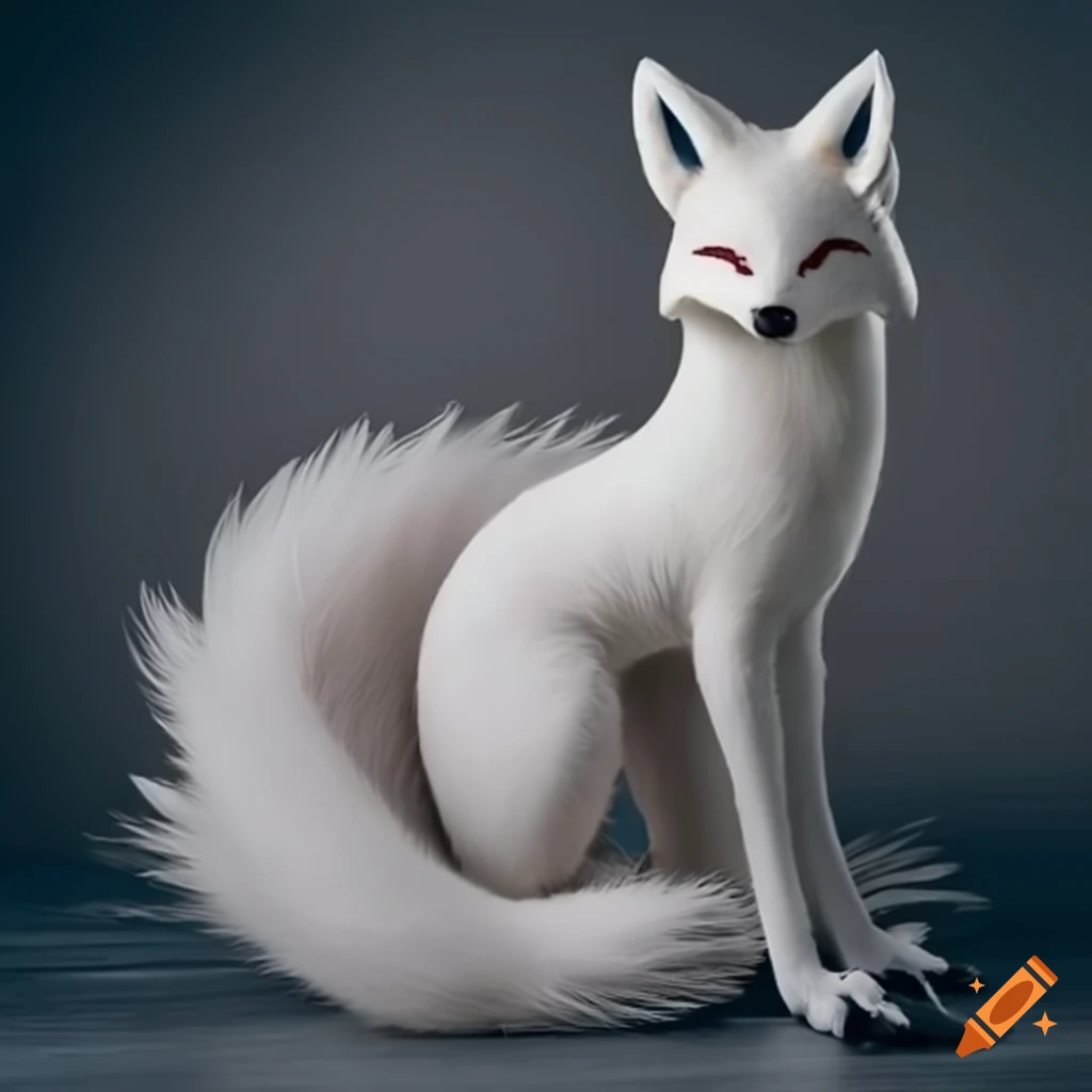 White Nine Tailed Fox Spirit