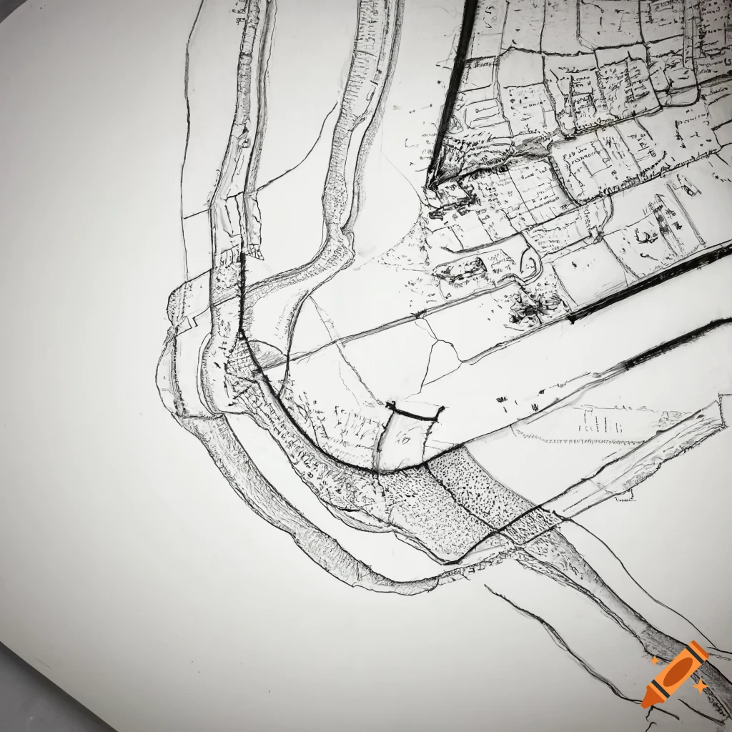 Map drawing in progress, waypoints