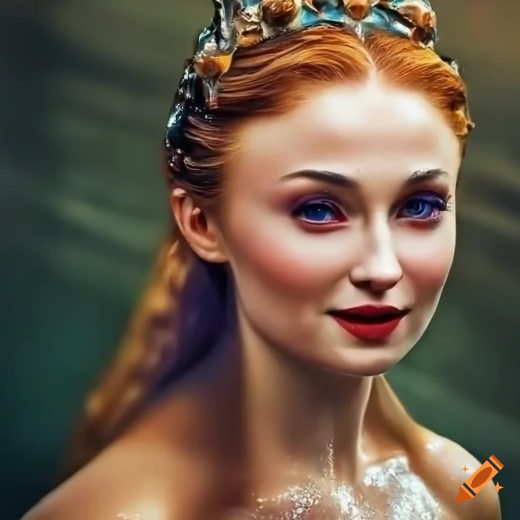 Gorgeous "sansa stark" red lips big eyes in ancient roman bath bathing sweet smile wet, Award ...