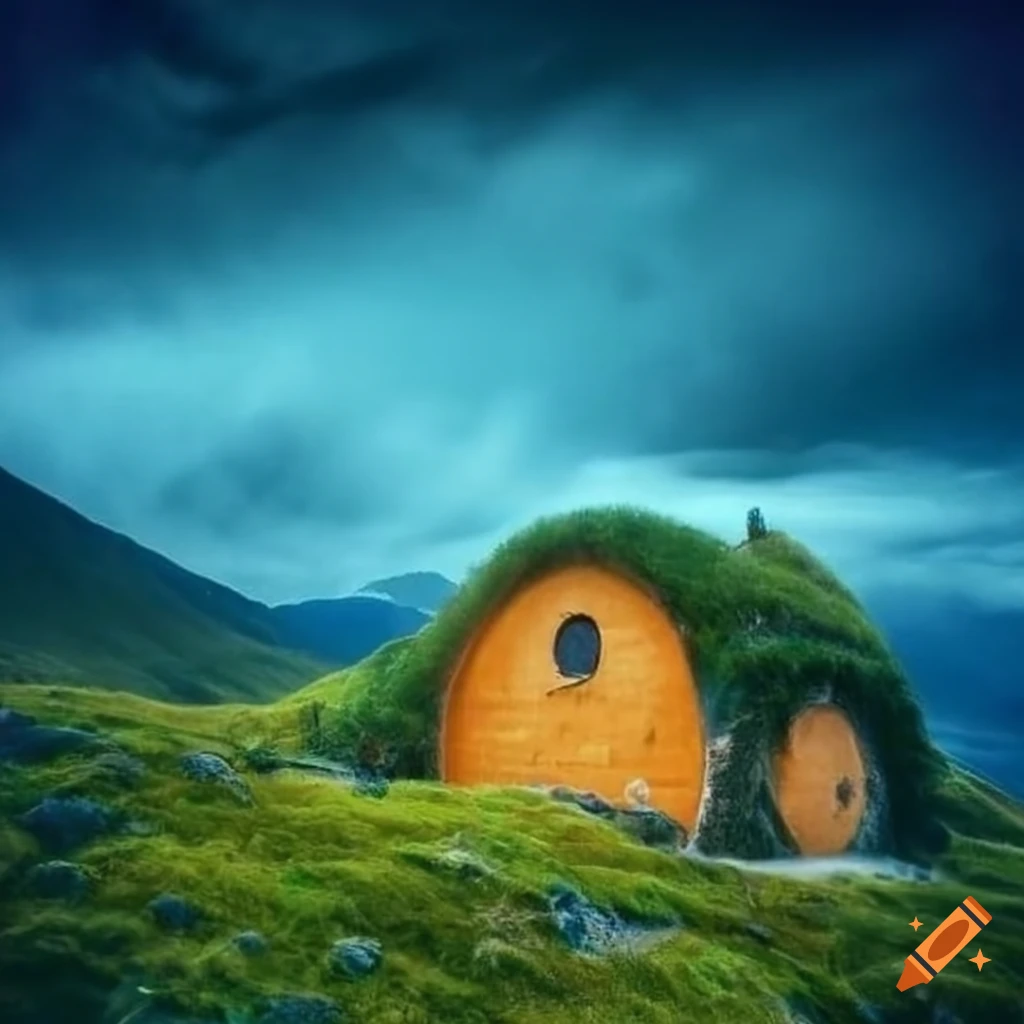 Chill blues flow surreal beautiful gaudist hovel hobbit grassy moss ...