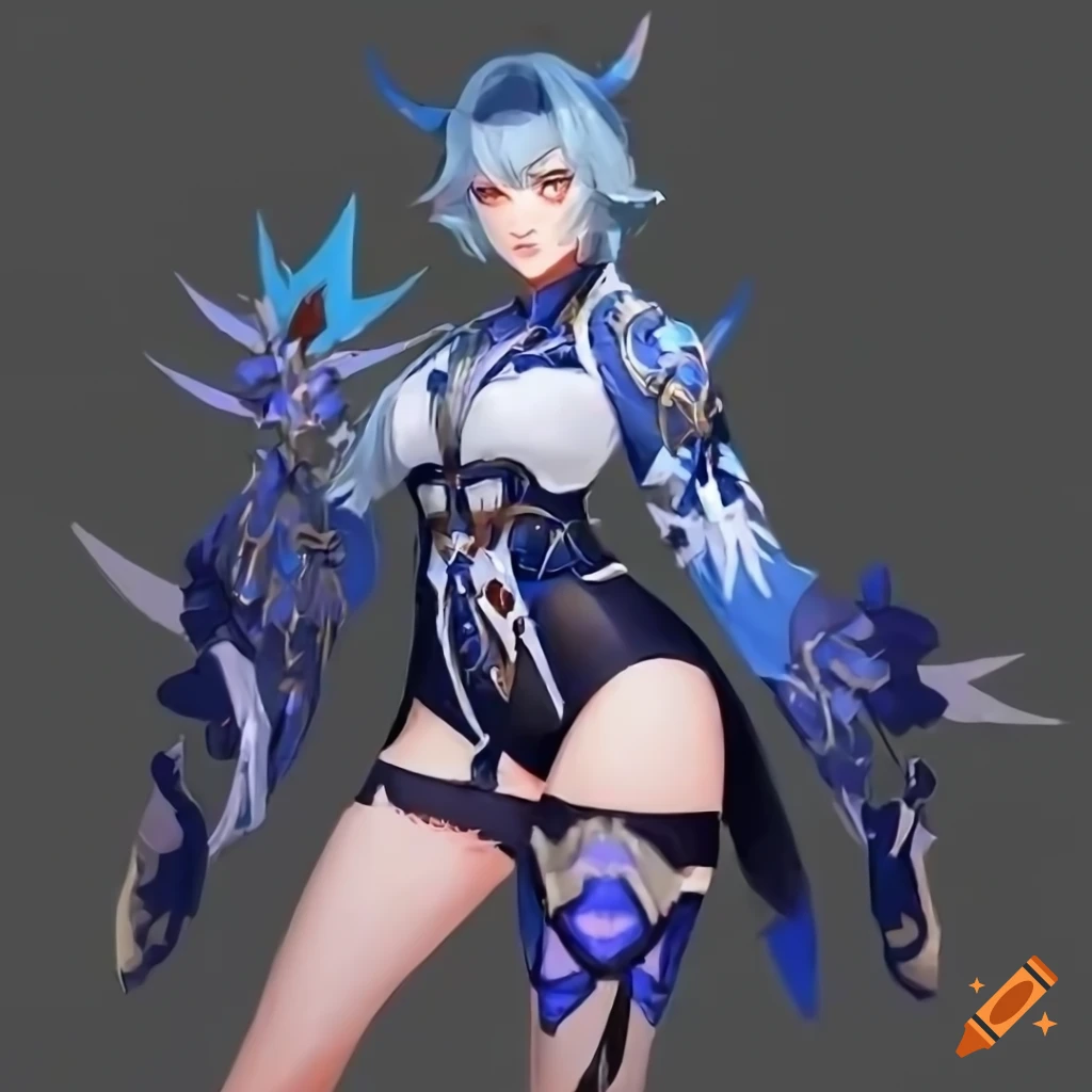 Beautiful eula concept art pose on Craiyon