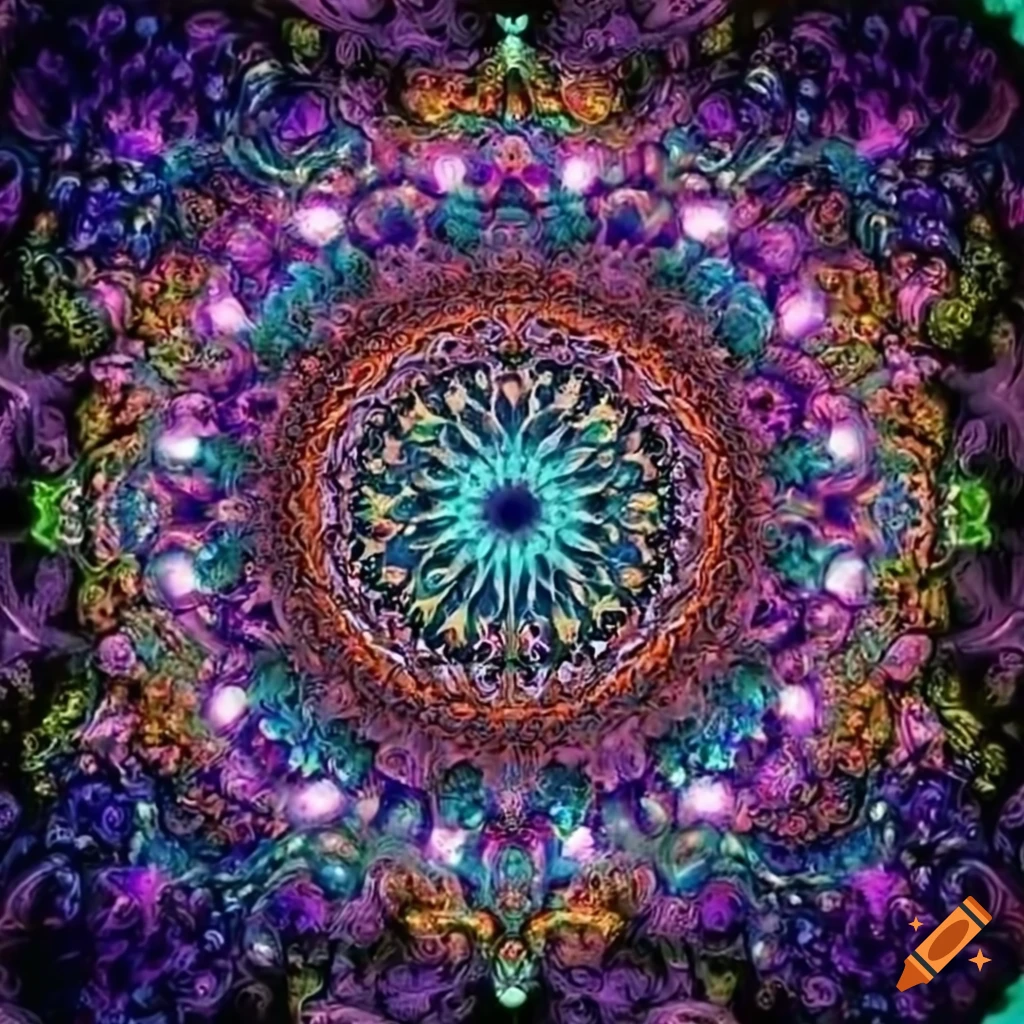 Vivid, intricate, fine details, 3d, mandala