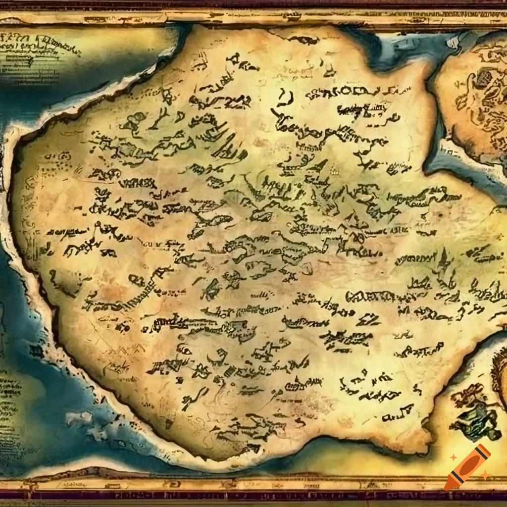 Map of tolkien's middle earth by mike schley on Craiyon