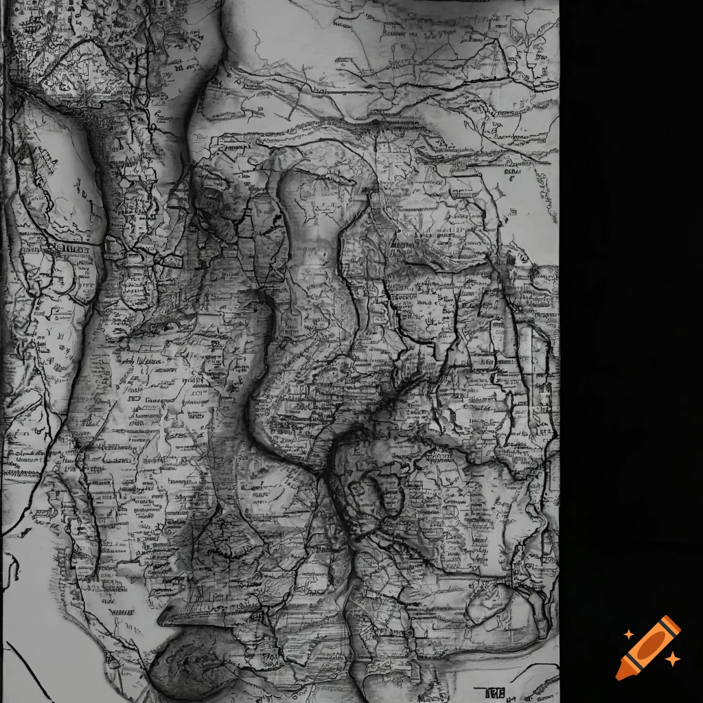 Map drawing in progress, waypoints on Craiyon