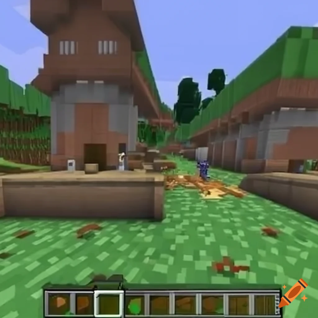 Minecraft's traditional gameplay on Craiyon