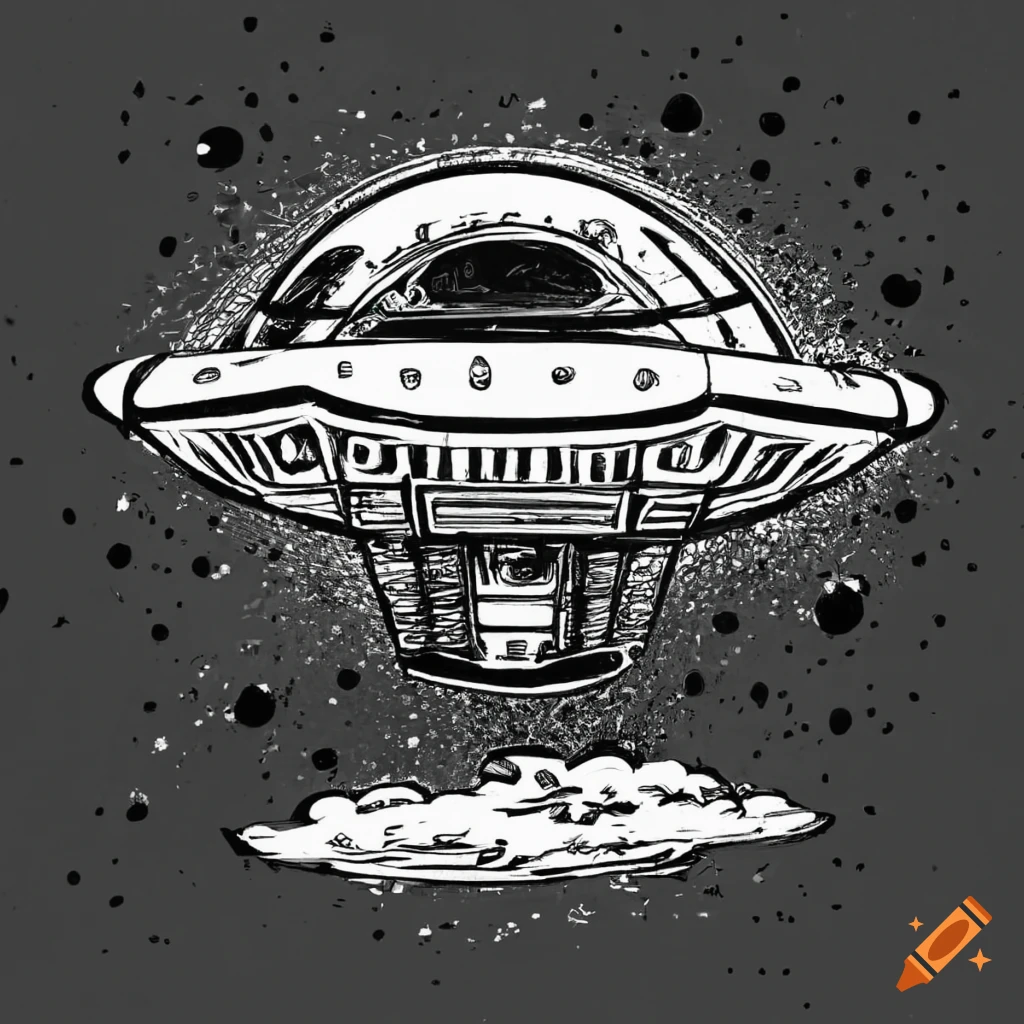 Alien Spaceship Drawing