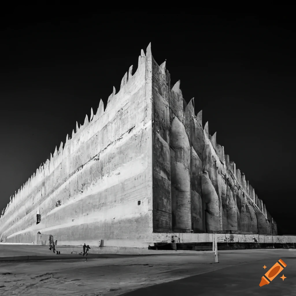 Photo of a gigantic reinforced concrete building on Craiyon