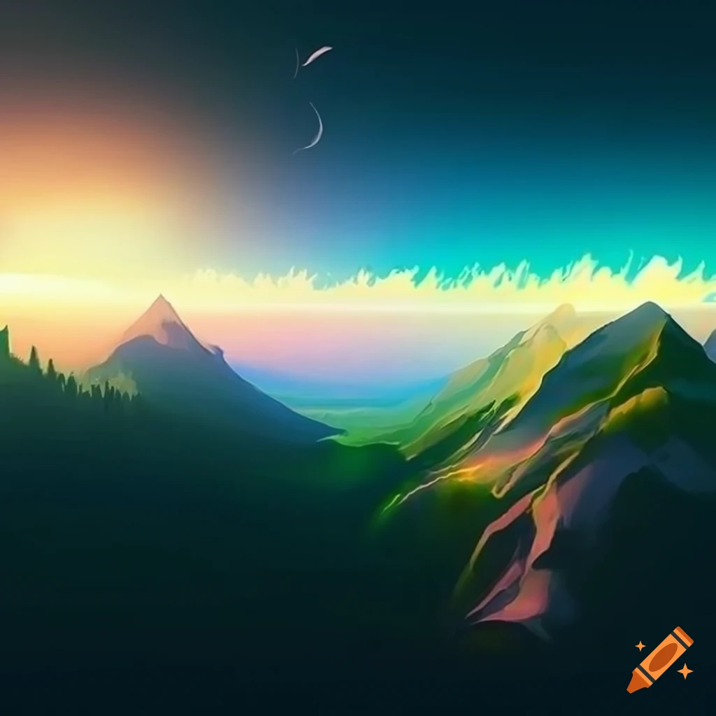 In this wilderness-themed artistic representation, the artist captures ...