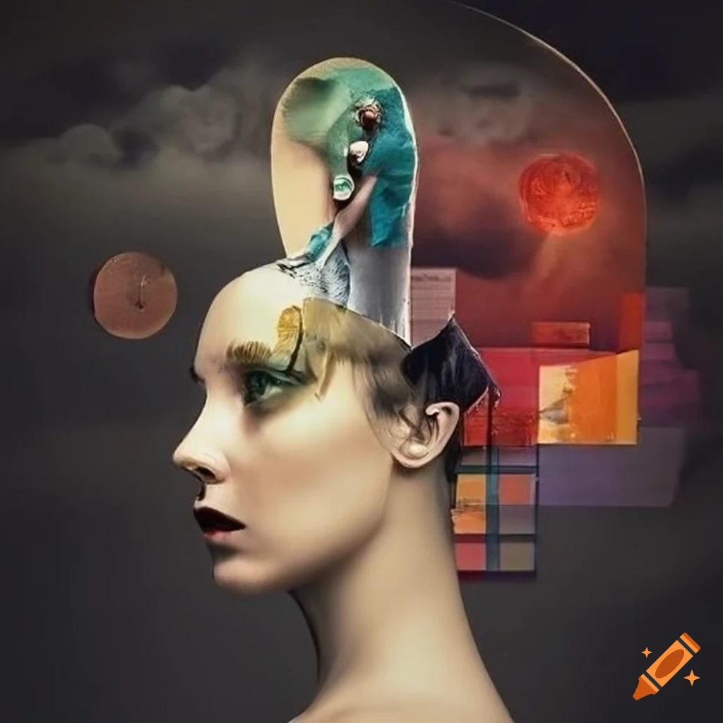 Surrealistic collage art