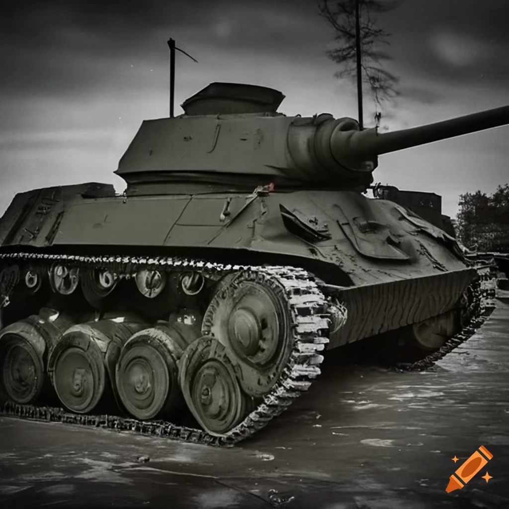 Historic photo of a soviet prototype tank factory