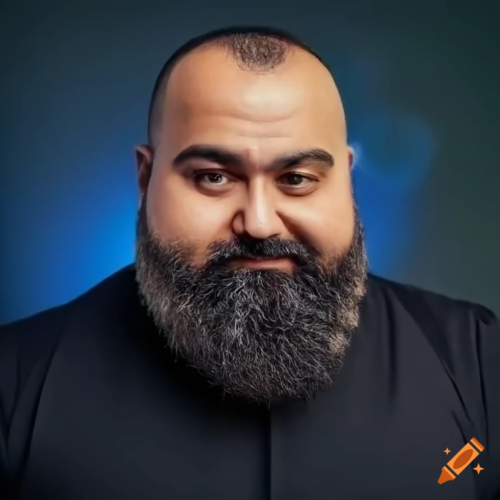 Fat turkish man with a beard