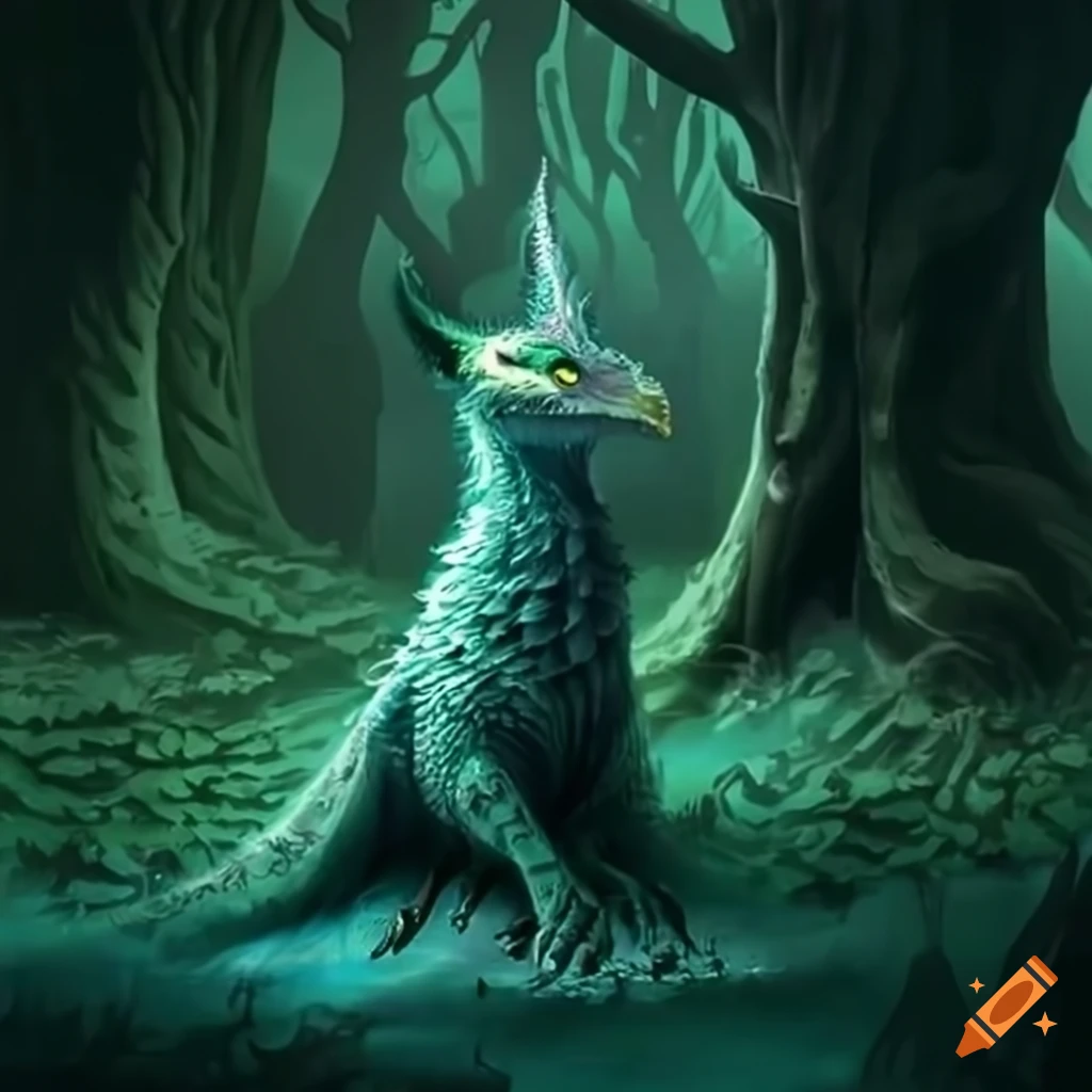 Mythical creature forest