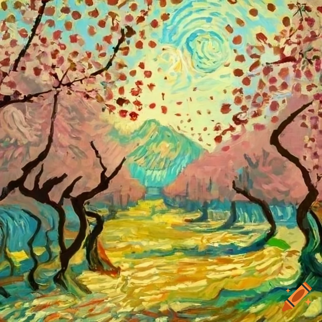 Cherry Tree Painting Van Gogh