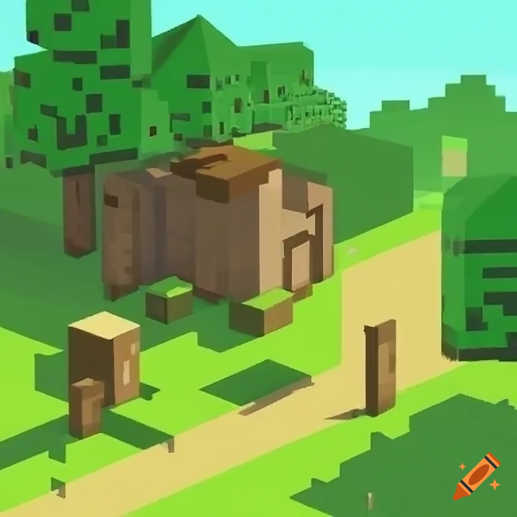 Minecraft's simple servers on Craiyon