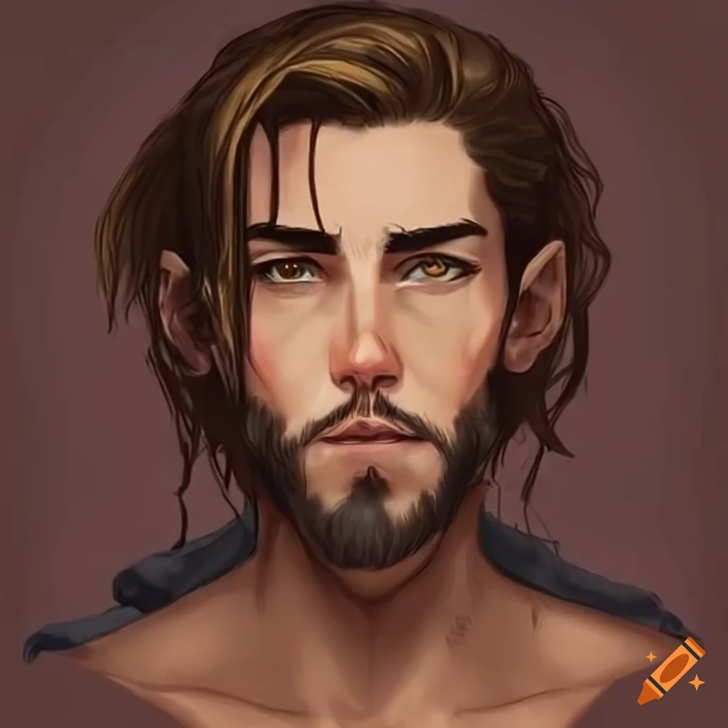 Young handsome hector with a beard