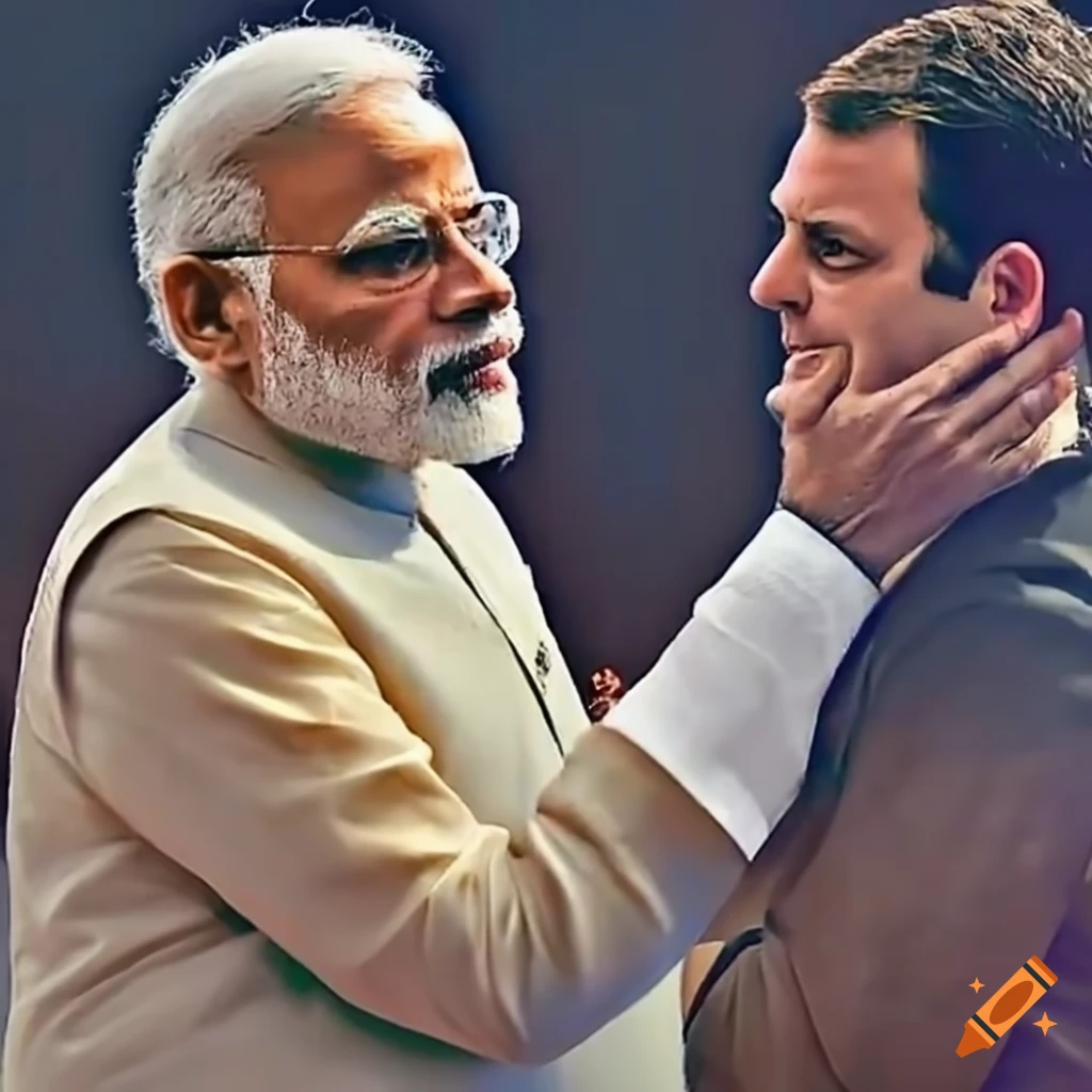 Modi and rahul engaged in a lively debate