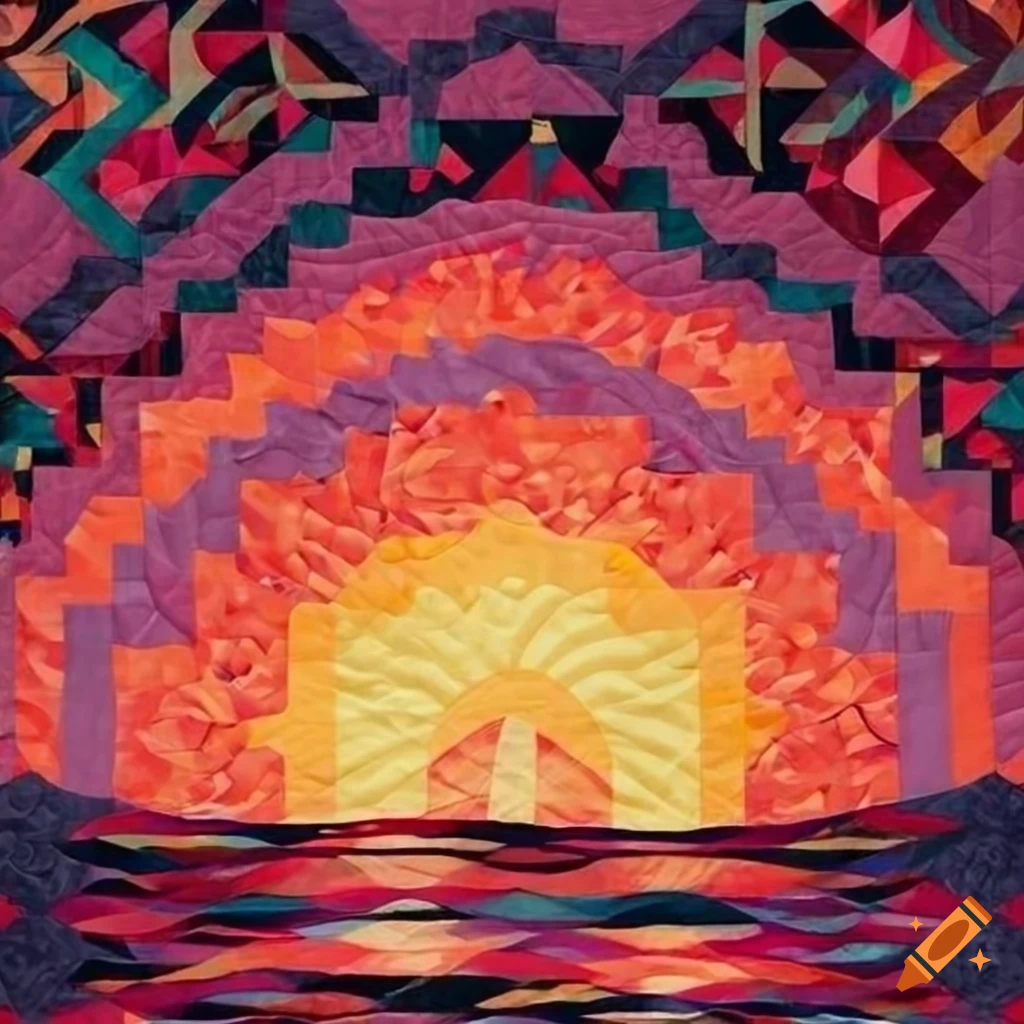 Quilting pattern sunset