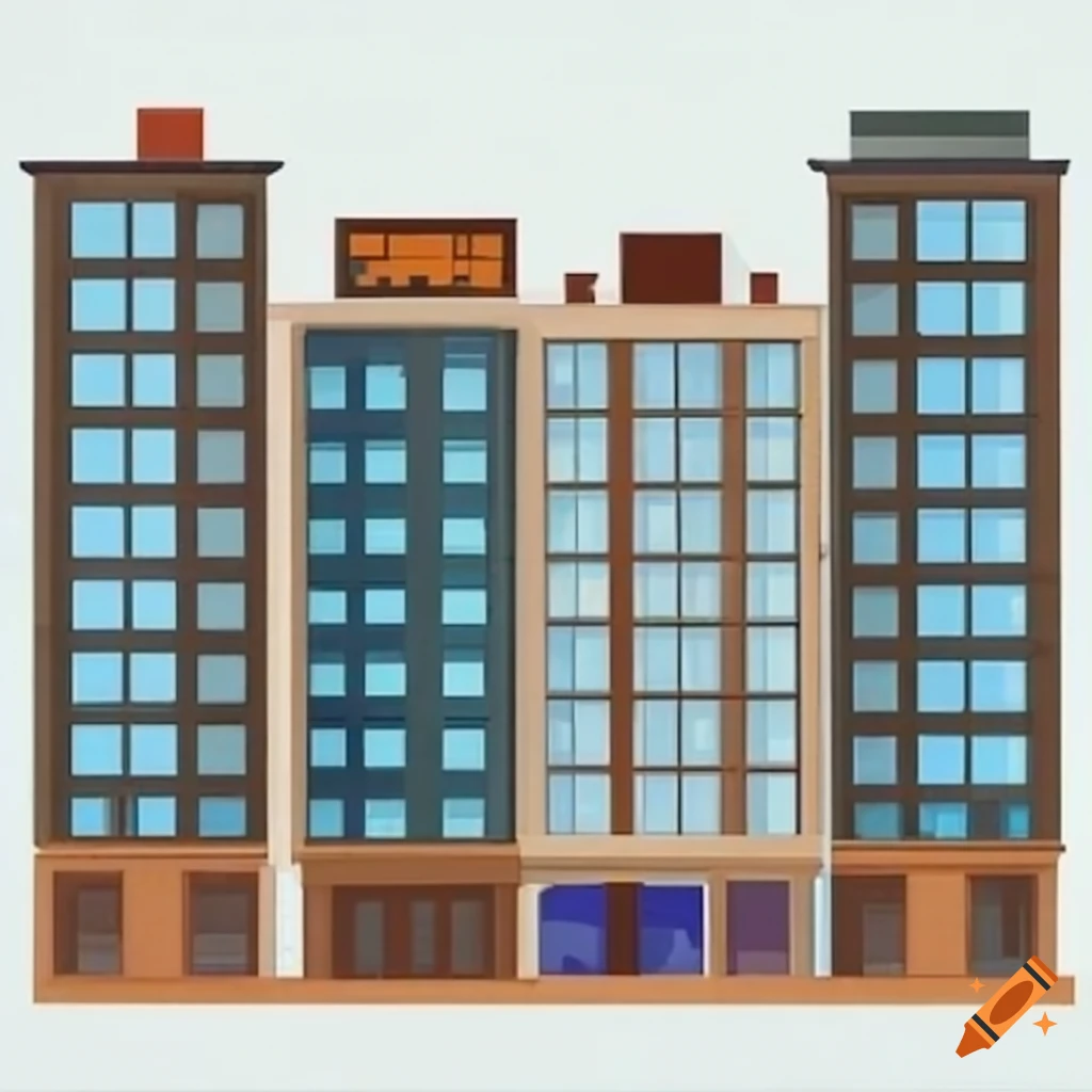 Multi-floor buildings on Craiyon