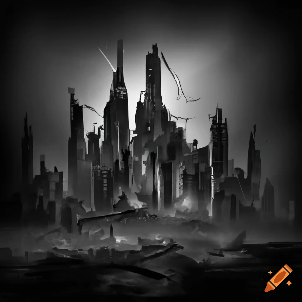 Destroyed City Skyline