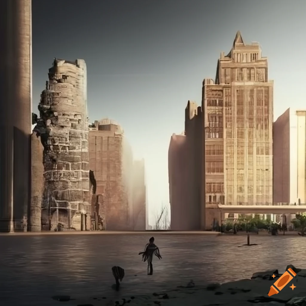 Photorealistic utopian place perfect living conditions