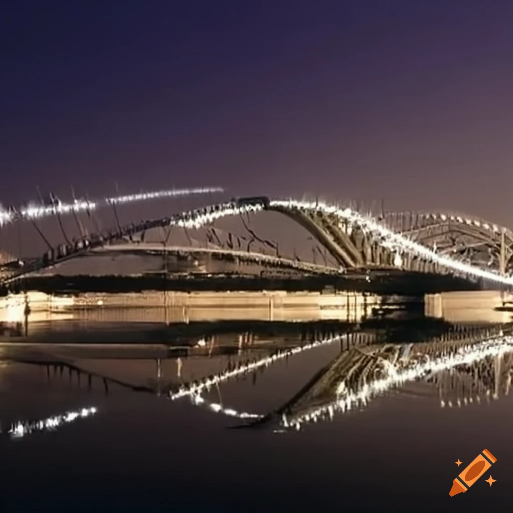 Intricate bridge structures on Craiyon