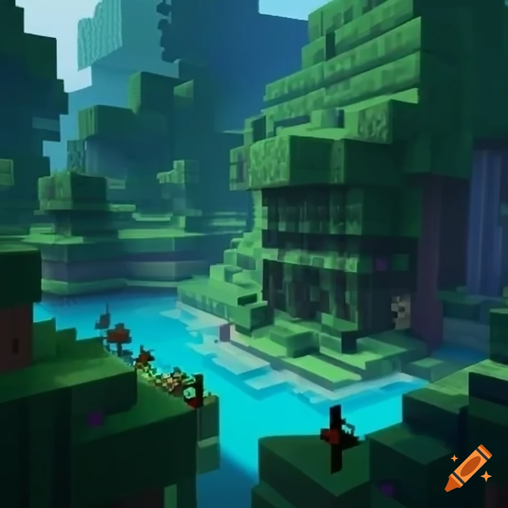 Fresh minecraft experience on Craiyon