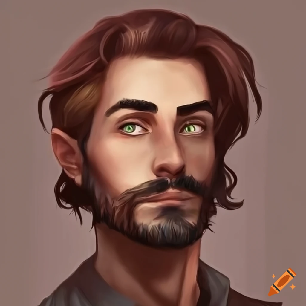 Young handsome nestor with a beard