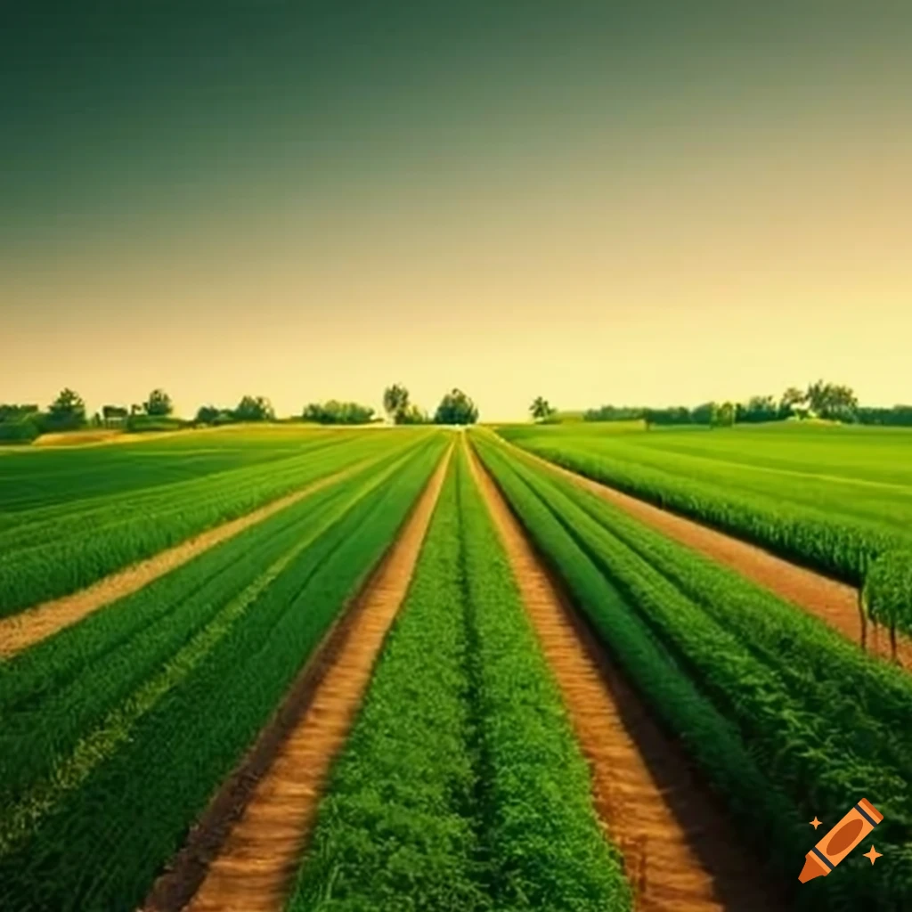 Agricultural landscape on Craiyon