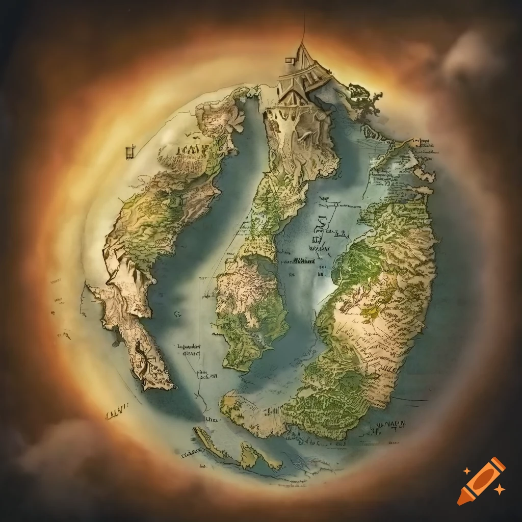 Map of tolkien's middle earth by mike schley, an intricately detailed ...