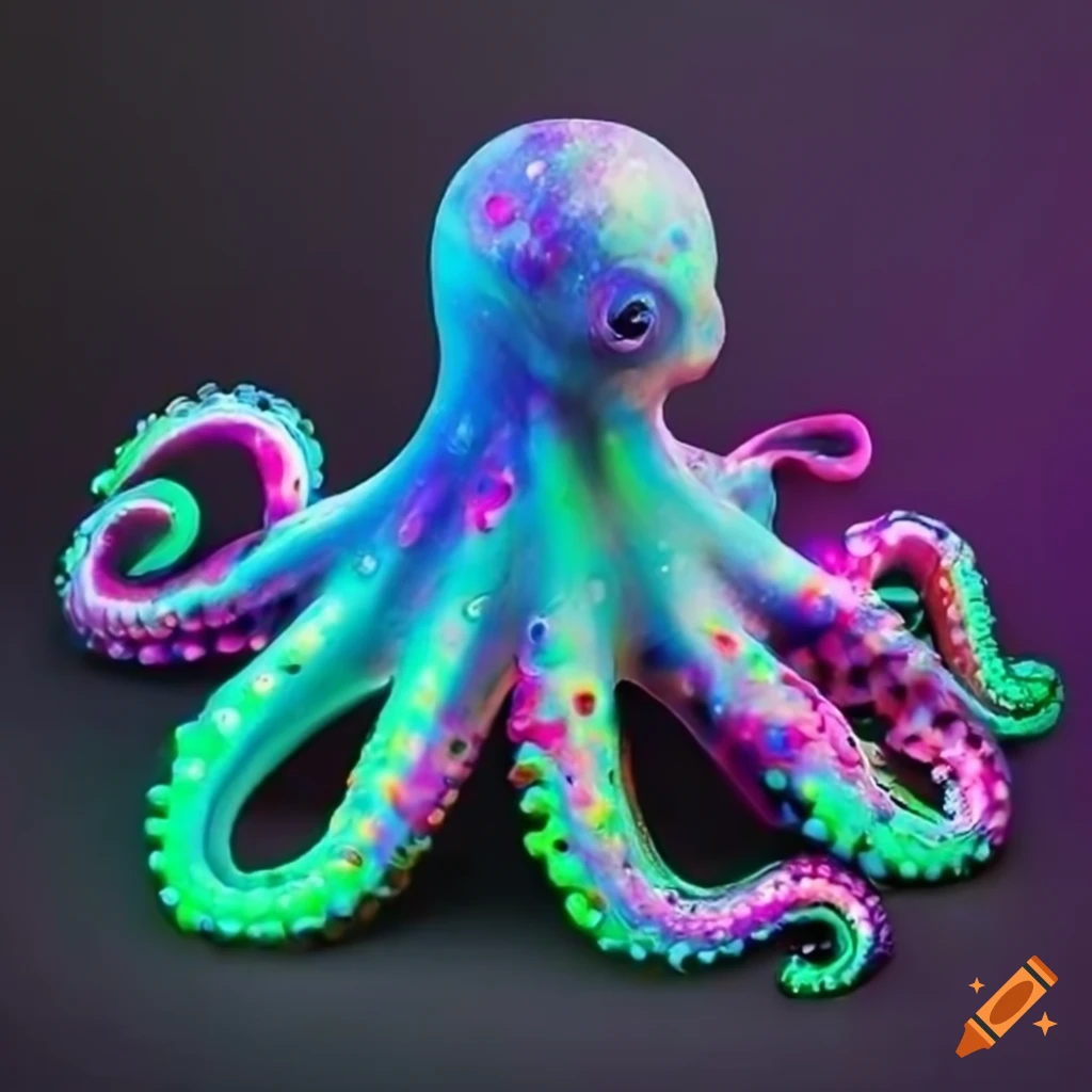 Cosmic neon octopus ultra realistic on Craiyon