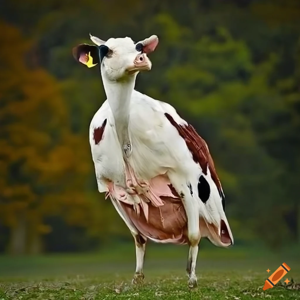 Half cow half bird on Craiyon