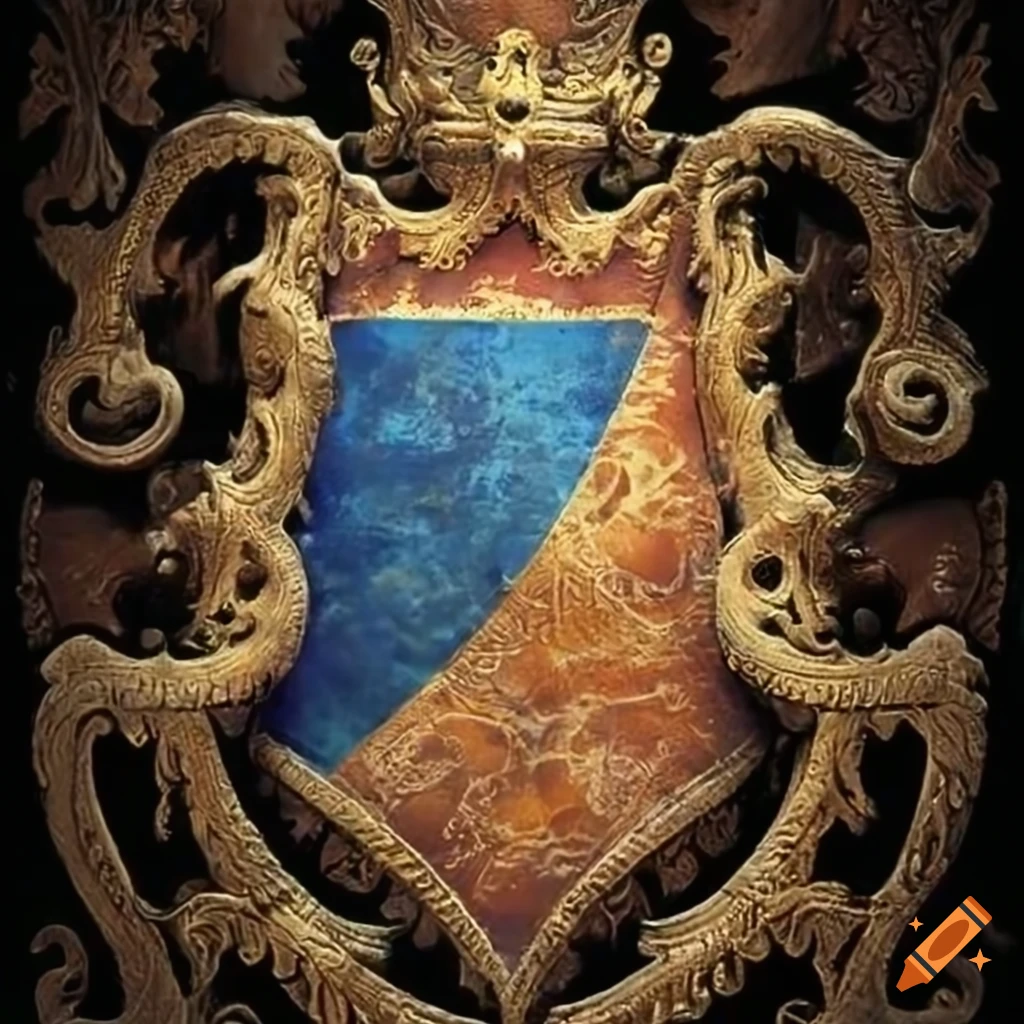 A medieval helardy crest for an ocean kingdom on Craiyon