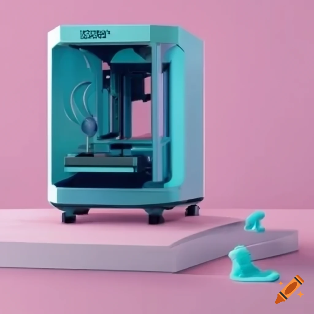 3d printer store ads banner image, pastel tone , high quality on Craiyon