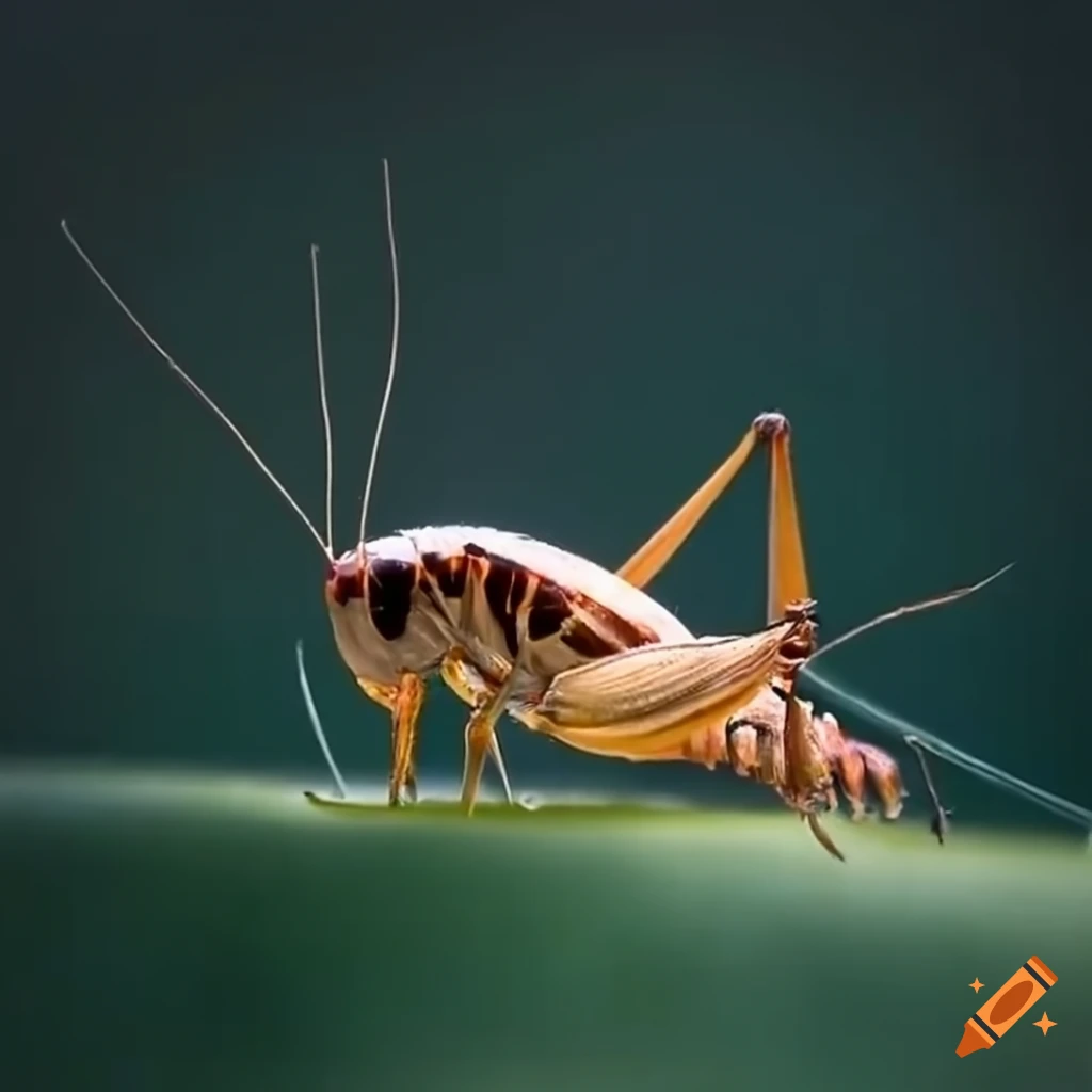 Cricket farm in a clear container