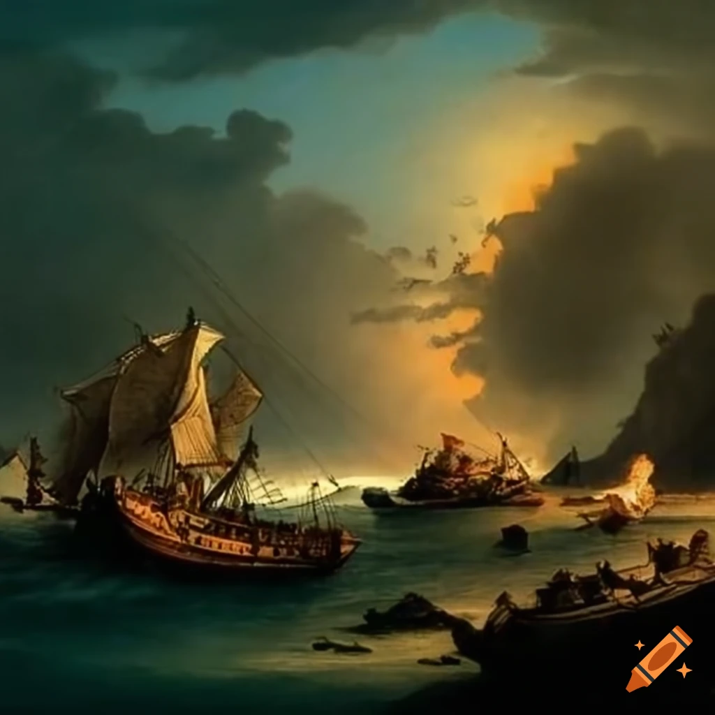 Isolated cornwall 1780s smugglers night shipwrecking gathering