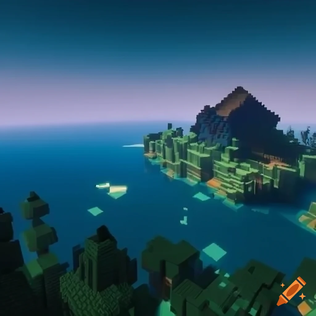 Minecraft's multiplayer environments on Craiyon