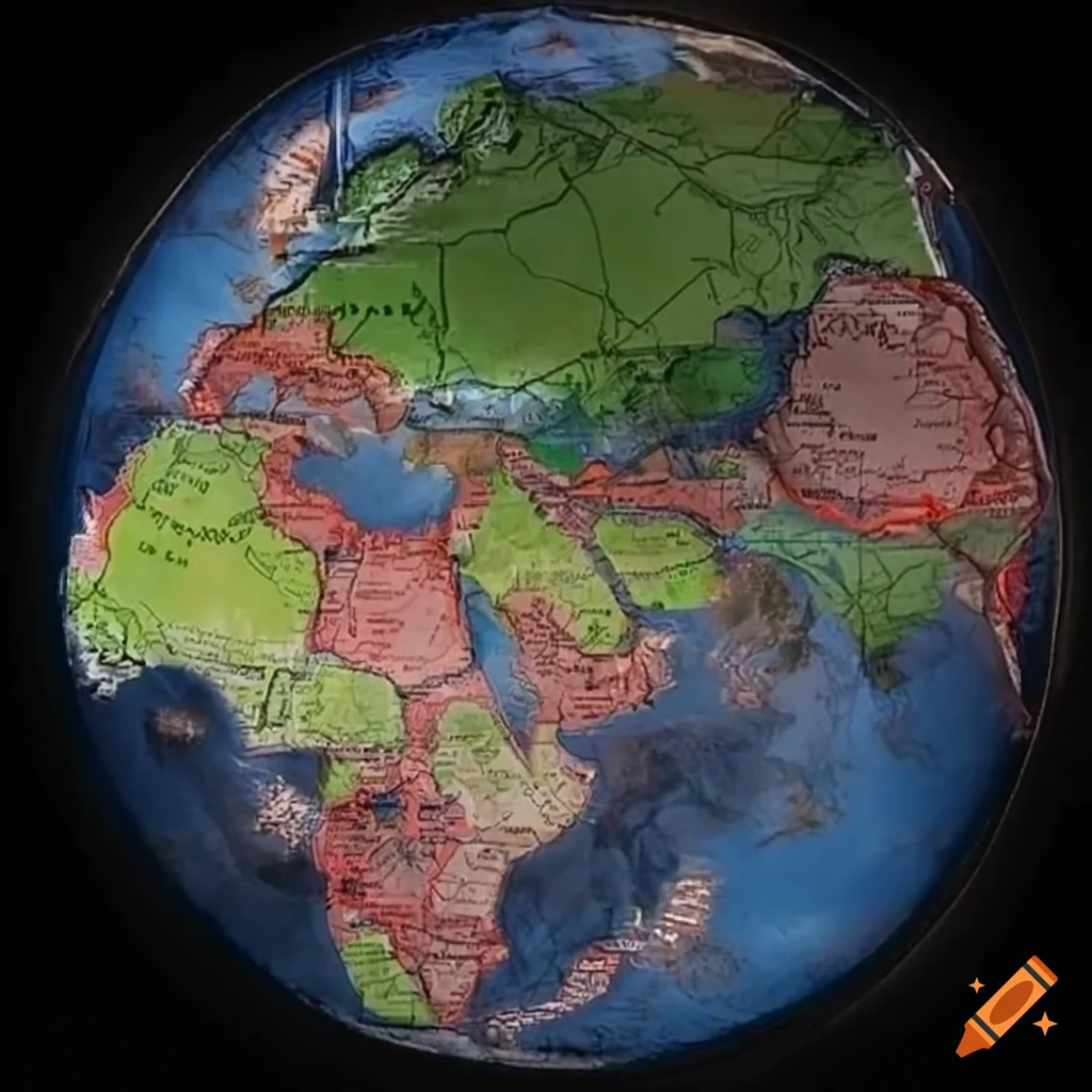 Gps map navigational waypoints trekking routes on Craiyon