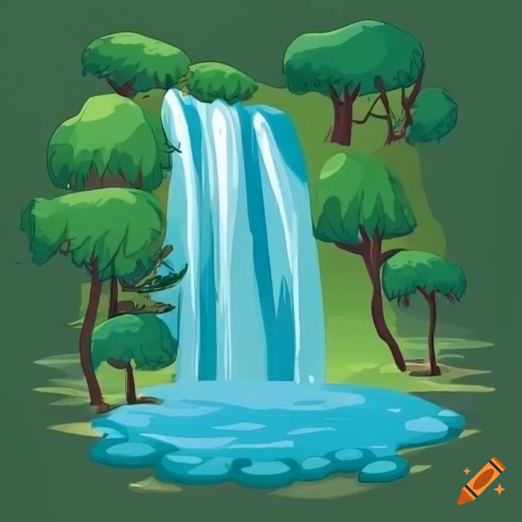 Waterfall Cartoon